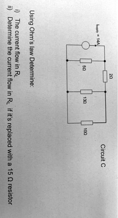 SOLVED: Part I The current flow in R using Ohm's law: Determine I = 14A. Part II Determine the ...