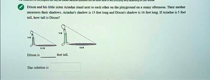 SOLVED: Dixon and his little sister Ariadne stand next to each other on ...