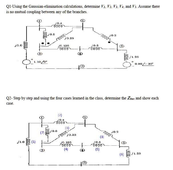 SOLVED: Using Gaussian elimination calculations, determine V1, V2, V3 ...