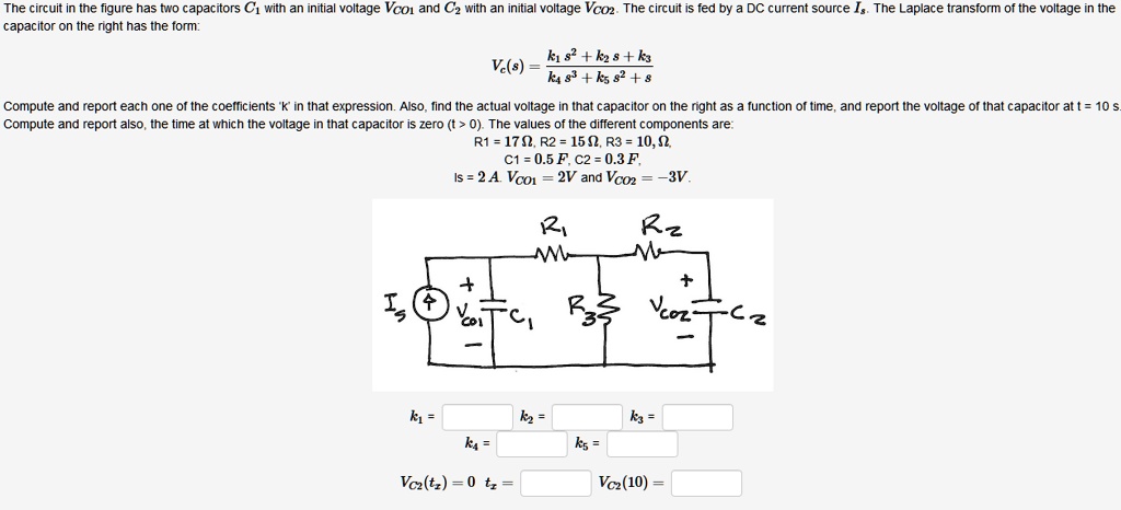 SOLVED: The circuit in the figure has two capacitors C with an initial ...