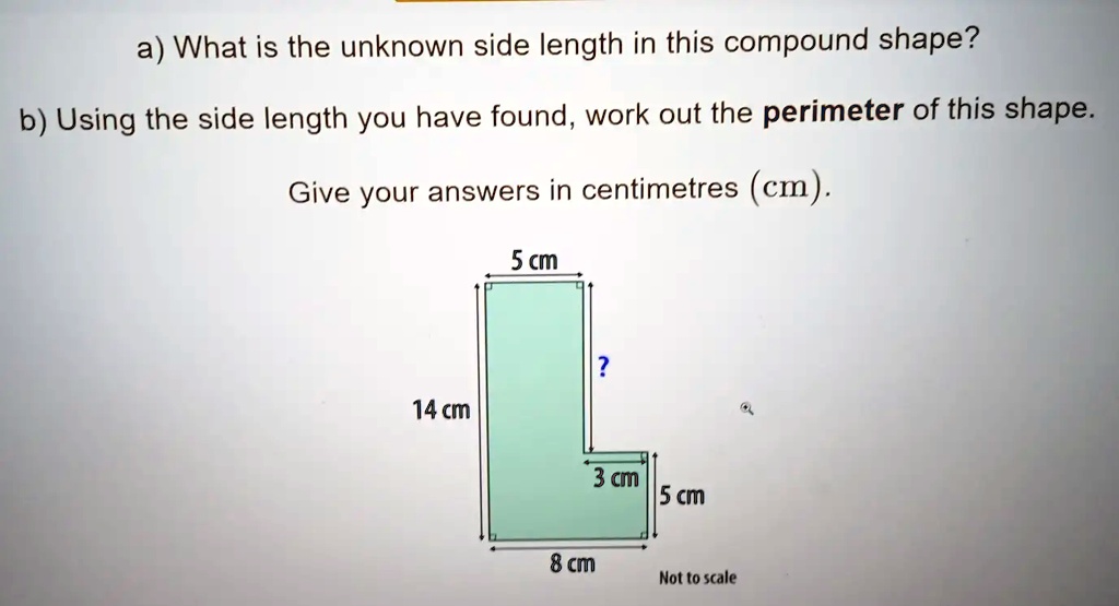 a) What is the unknown side length in this compound shape? b) Using the ...