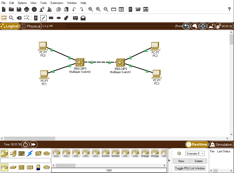 SOLVED: Cisco Packet Tracer Lab Refer to the 802.1q packet tracer lab. List in detail the ...