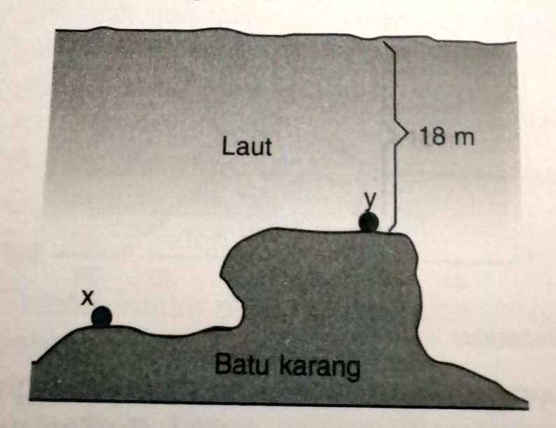 SOLVED: Apabila tekanan hidrostatis di titik X dan Ymasing-masing 252.000 Pa dan 240.000 Pa ...