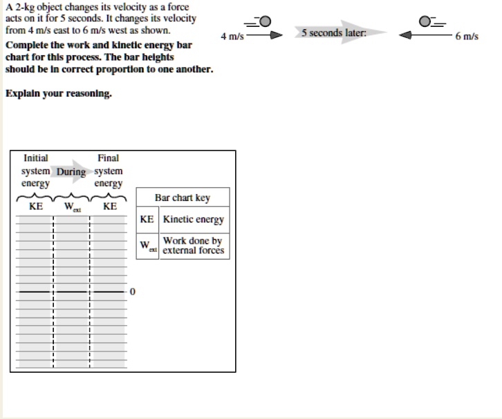 A 2-kg object changes its velocity as a force acts on it for 5 seconds ...