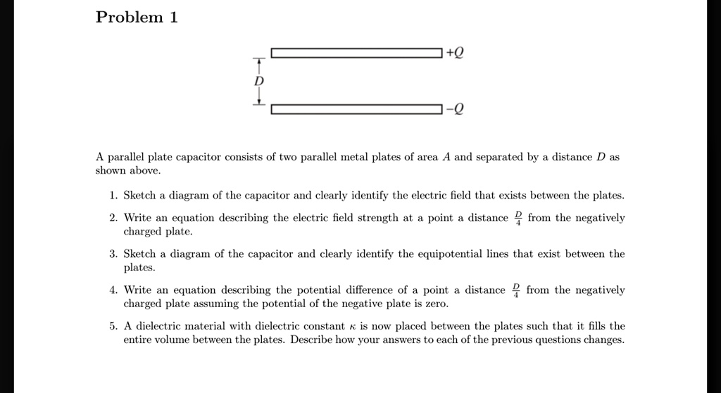 problem a parallel plate capacitor consists of two parallel metal ...