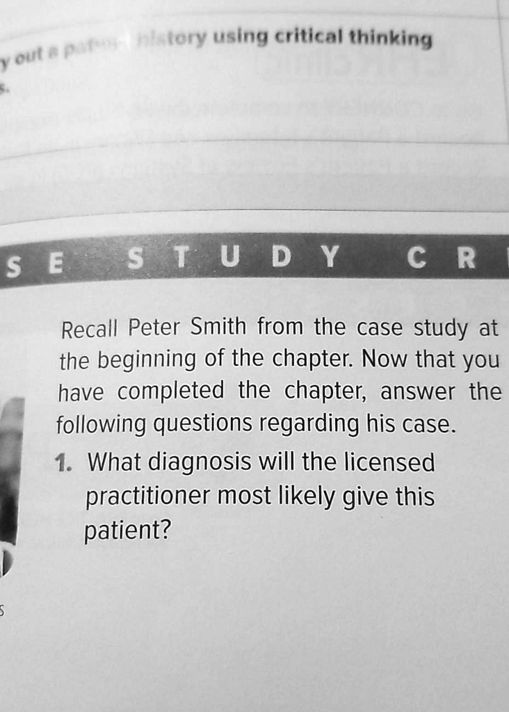 study cr s e recall peter smith from the case study at the beginning of ...