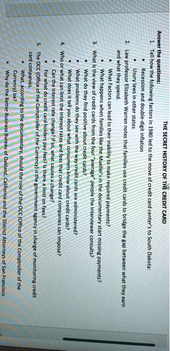 Answer the questions: THE SECRET HISTORY OF THE CREDIT CARD 1. Tell how ...