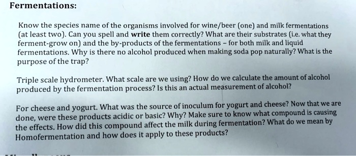 Fermentations: Know the species name of the organisms involved for wine ...