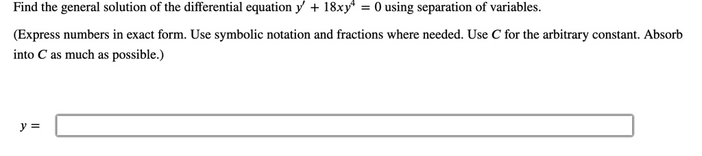 find the general solution of the differential equation y 18xy 0 using ...