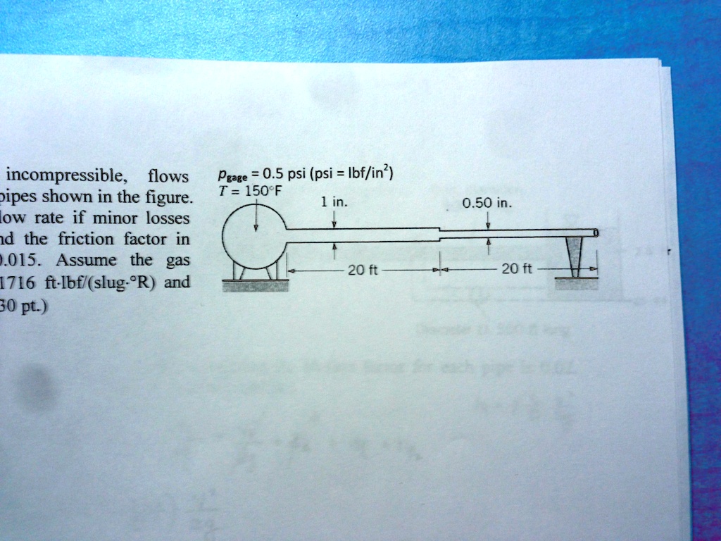 SOLVED: Air, assumed incompressible, flows through the two pipes shown in the figure. Determine ...