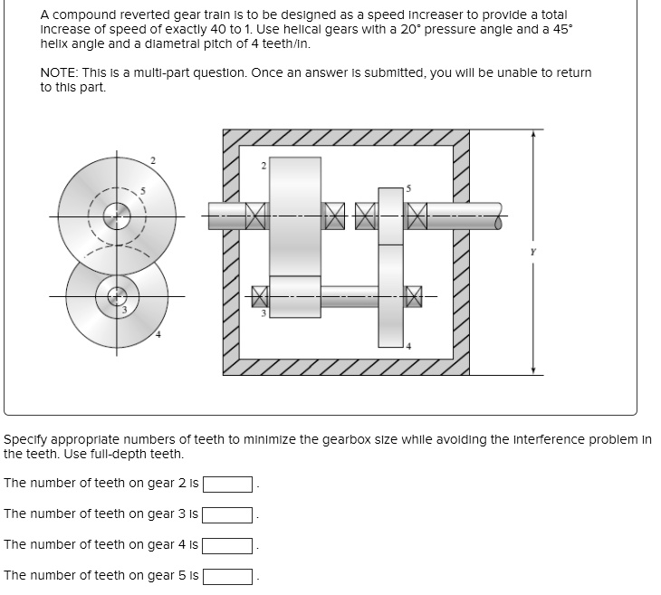 A compound reverted gear train is to be designed as a speed Increaser ...
