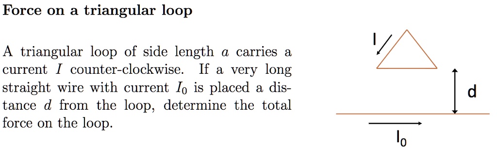 Solved Force On A Triangular Loop A Triangular Loop Of Side Length A 8506