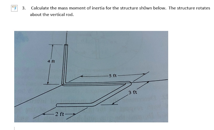 calculate the mass moment of inertia for the structure shown below the ...