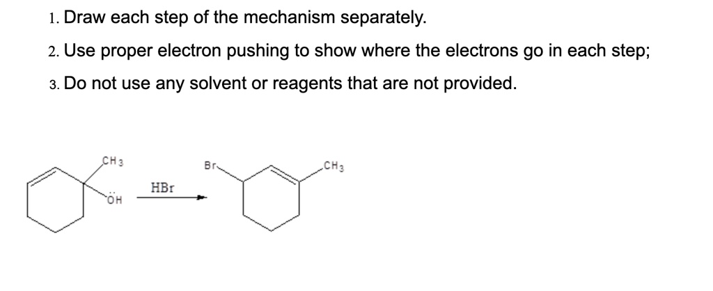 SOLVED: 1. Draw each step of the mechanism separately. 2. Use proper ...