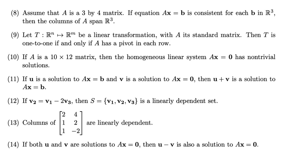 SOLVED: True or False. Please indicate whether each statement is true or false by writing an ...