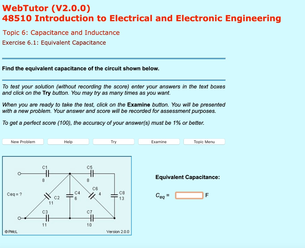 Text: WebTutor (V2.0.0) 48510 Introduction to Electrical and Electronic ...