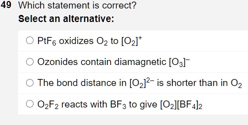 SOLVED: Which statement is correct? Select an alternative: PtFs ...