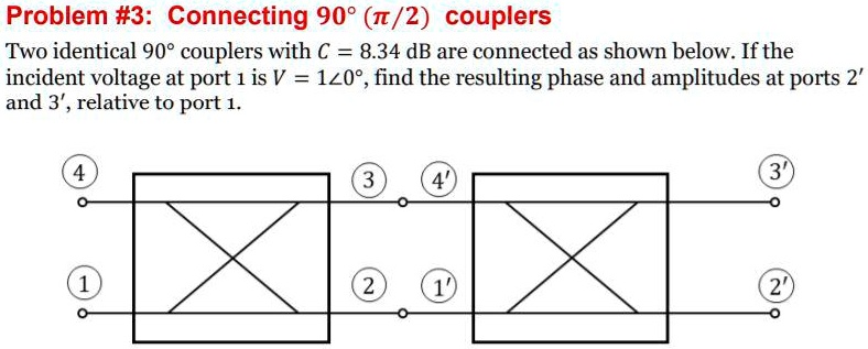 SOLVED: Problem #3: Connecting 90Â° couplers Two identical 90Â ...