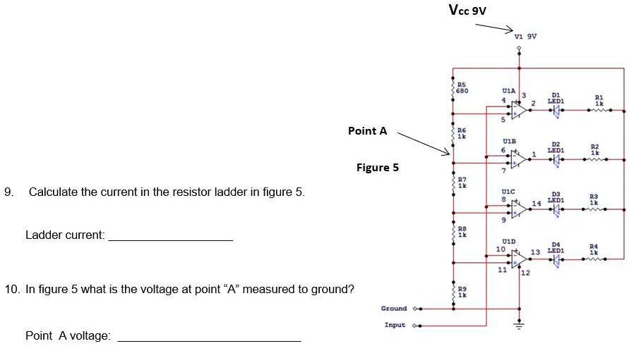 9. Calculate the current in the resistor ladder in figure 5. Ladder ...
