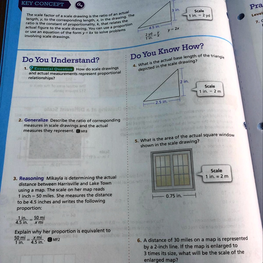 could you help me with this page key concept pra level scale 2 yd the ...