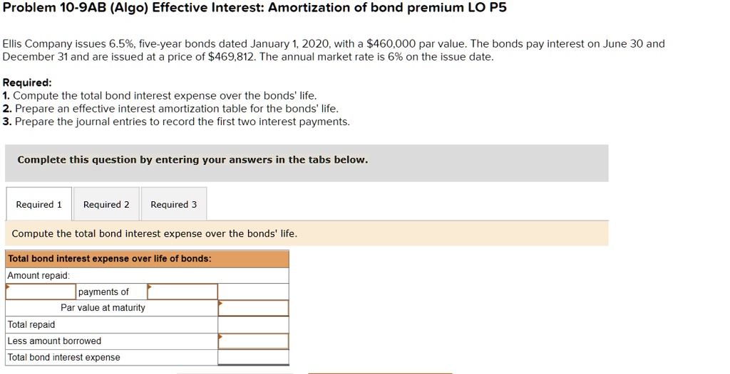 SOLVED: Problem 10-9AB (Algo) Effective Interest: Amortization of bond ... SOLVED: Problem 10-9AB (Algo) Effective Interest: Amortization of bond ...