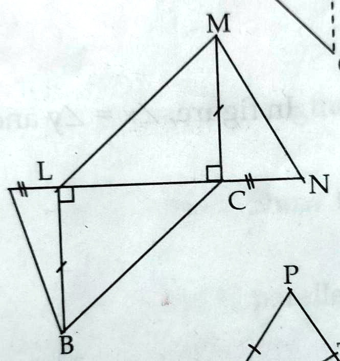 SOLVED: In the given figure, BL is perpendicular to AC and MC is perpendicular to LN. AL = CN ...