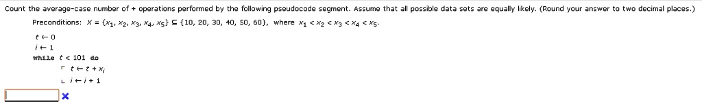 Count The Average Case Number Of Operations Performed By The Following Pseudocode Segment