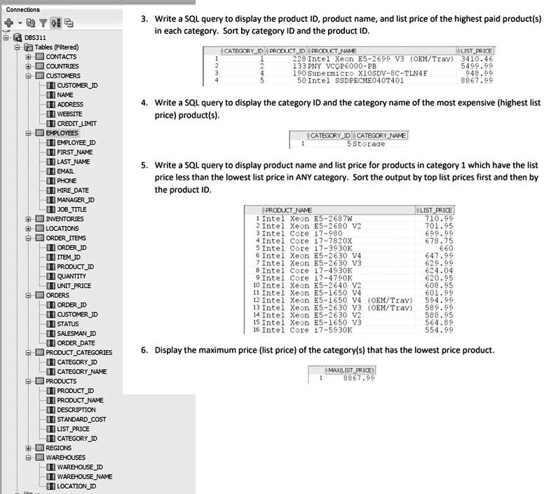 Solved Questions Regarding Database Sql Queries Using Only Sub Queries To Answer The 5387