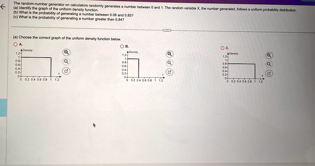 ? The random-number generator on calculators randomly generates a ...