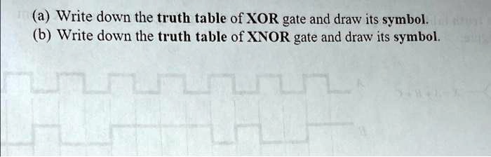 (a) Write down the truth table of XOR gate and draw its symbol. (b ...