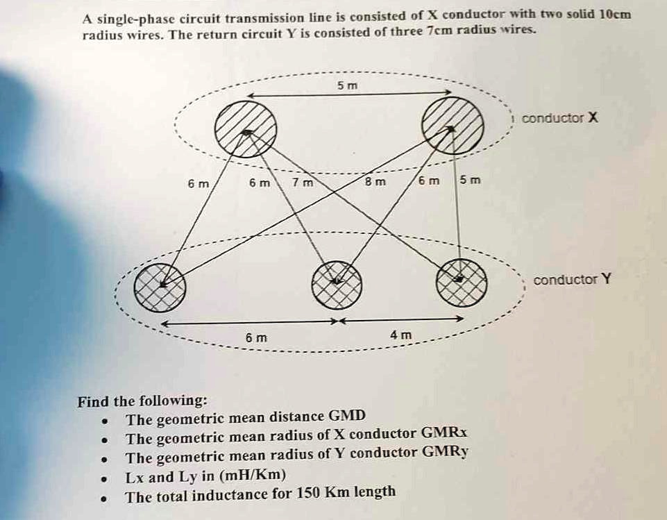 SOLVED: Texts: A single-phase circuit transmission line consists of X ...