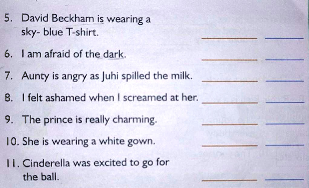 SOLVED: 'Underline the adjectives in the following sentences . Write ...