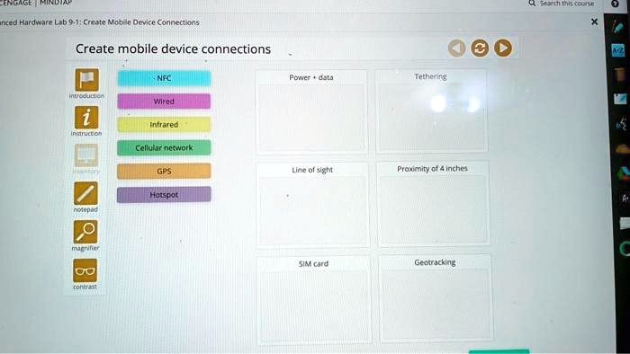 CENGAGE MINDIAP vanced Hardware Lab 9-1: Create Mobile Device ...