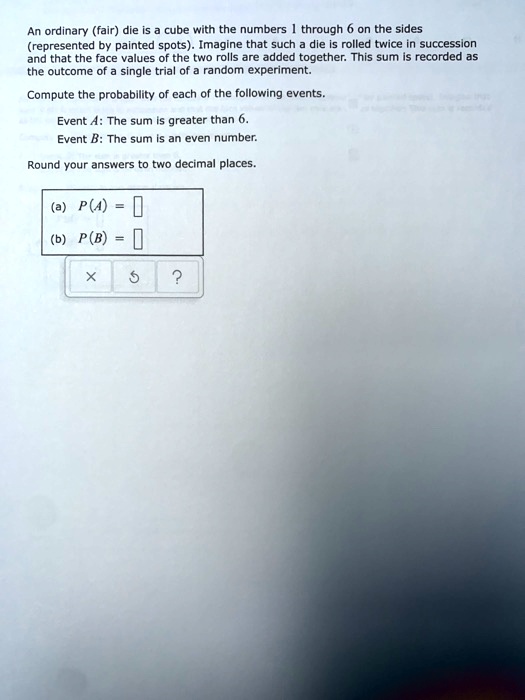 an ordinary fair die cube with the numbers through on the sides ...