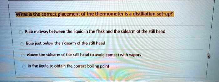 SOLVED: What is the correct placement of the thermometer in a ...