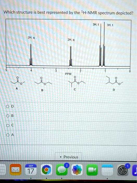 Which structure is best represented by the 1H-NMR spectrum depicted? OD ...
