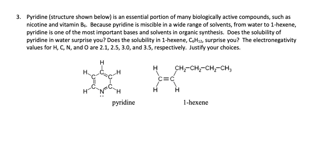 pyridine structure shown below is an essential portion of many ...