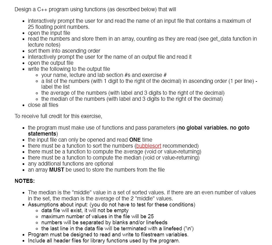 Solved Design A C Program Using Functions As Described Below That Will Interactively Prompt