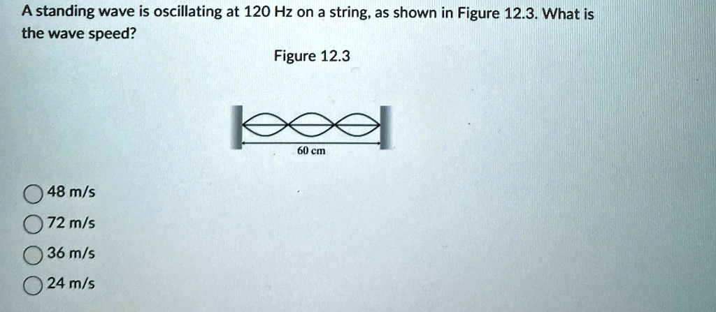 a standing wave is oscillating at 120 hz on a string as shown in figure ...