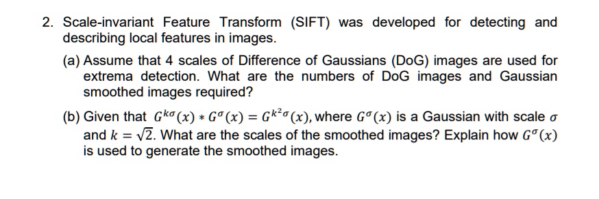 scale invariant feature transform sift was developed for detecting and ...