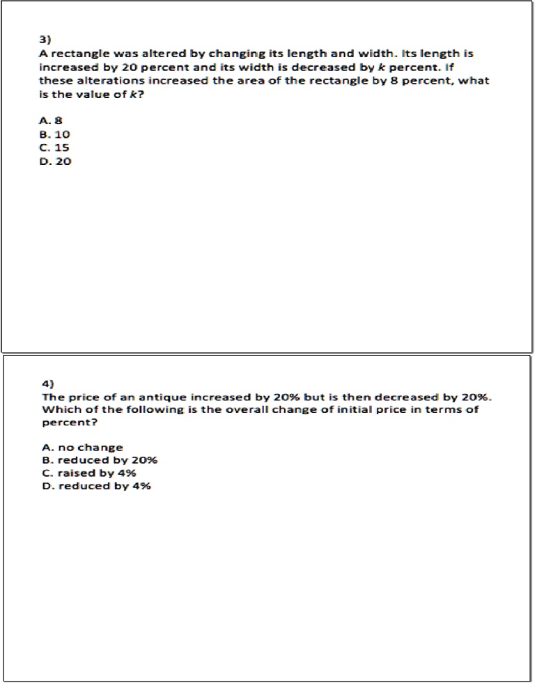 SOLVED:3) A rectangle was altered by changing its length and width. Its ...