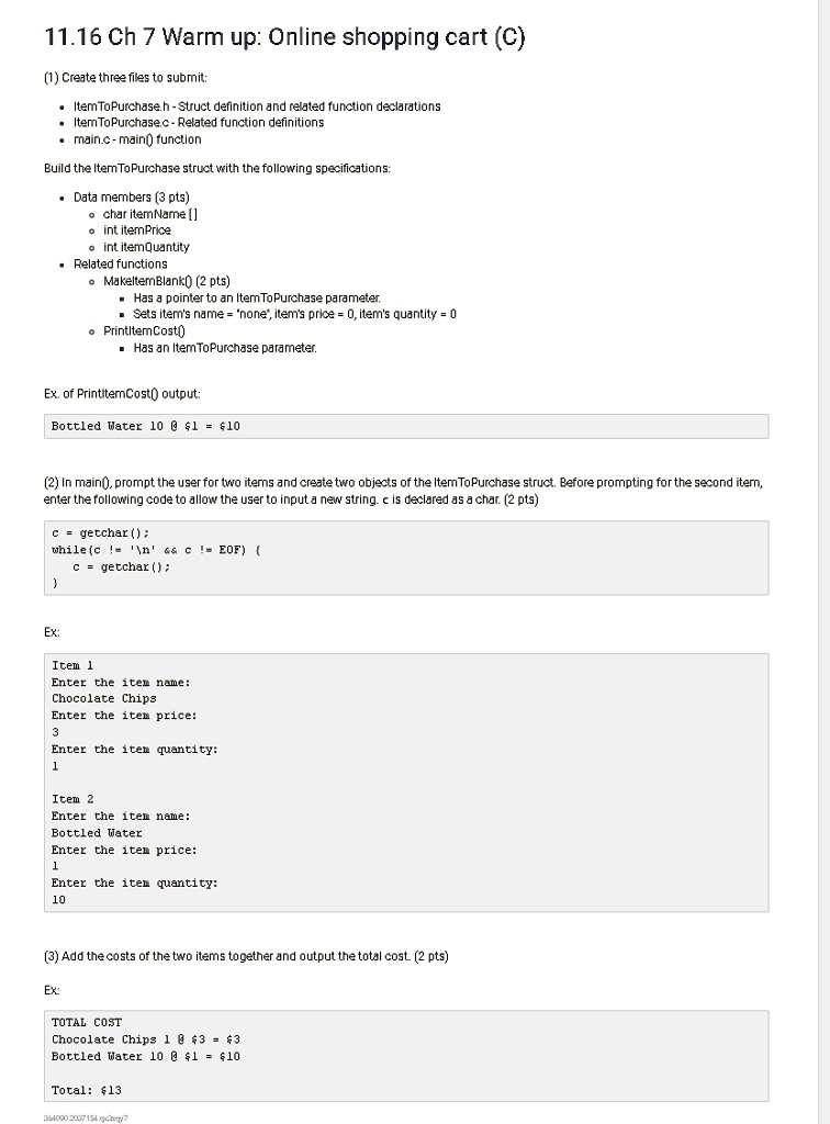 1 Create Three Files To Submit Must Be In C Programming Only Do Not Use