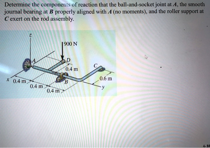 Determine the components of reaction that the ball-and-socket joint at ...