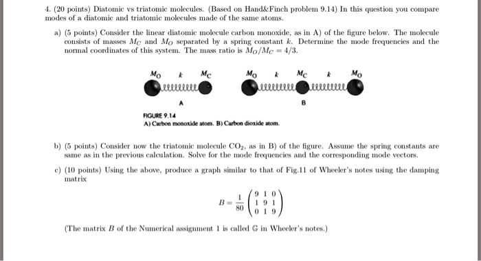 Solved 4 20 Points Diatomic Vs Triatomic Molecules Based On Hand