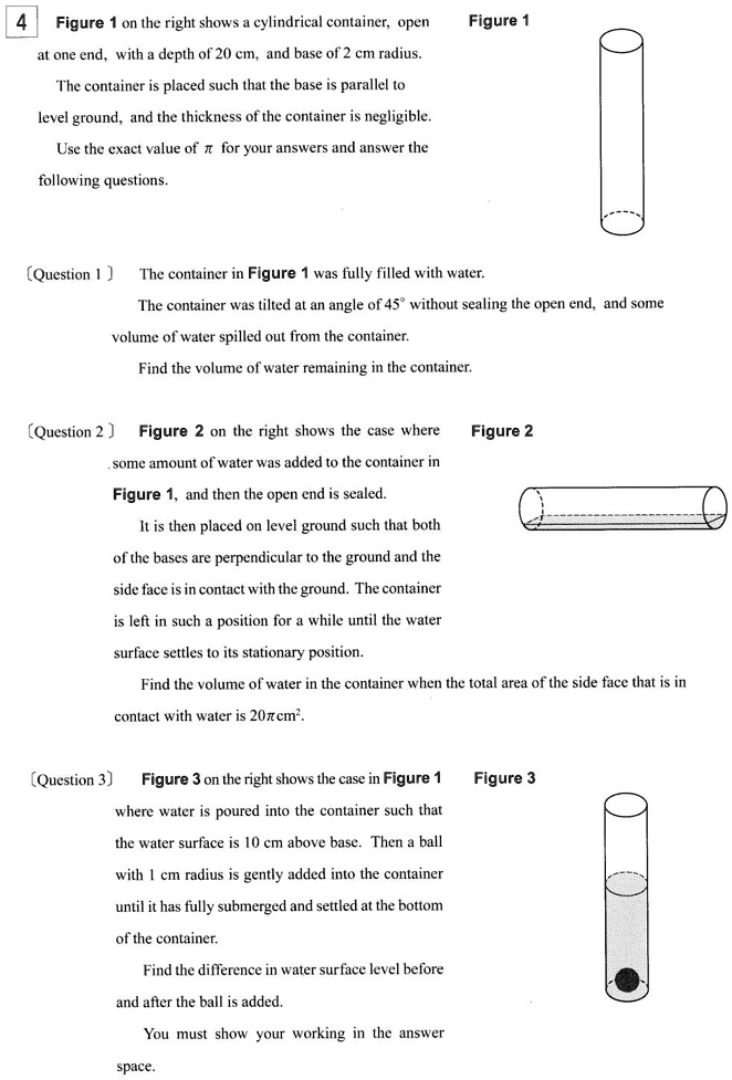 4 Figure 1 on the right shows a cylindrical container, open Figure 1 at ...