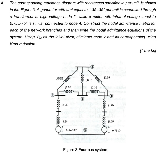 SOLVED: The corresponding reactance diagram with reactances specified ...