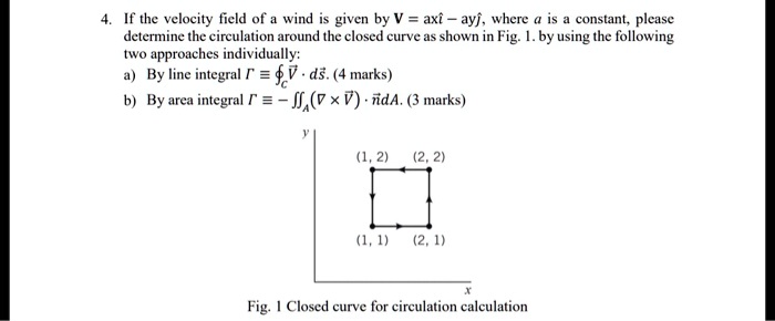 4. If the velocity field of a wind is given by V = axi?