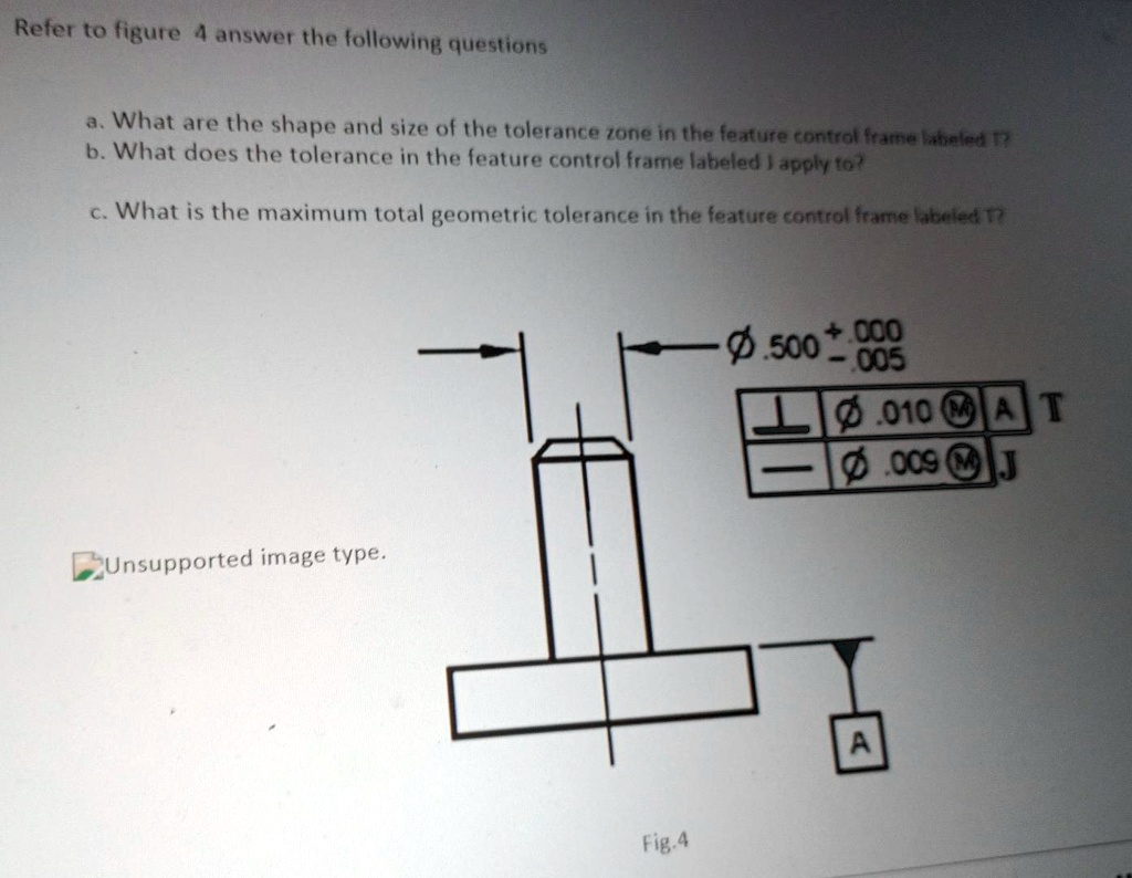 Refer to figure 4 answer the following questions a. What are the shape and size of the tolerance ...