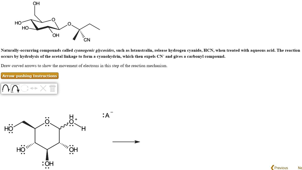 SOLVED: OH HO OH OH CN Naturally-occurring compounds called cyanogenic ...