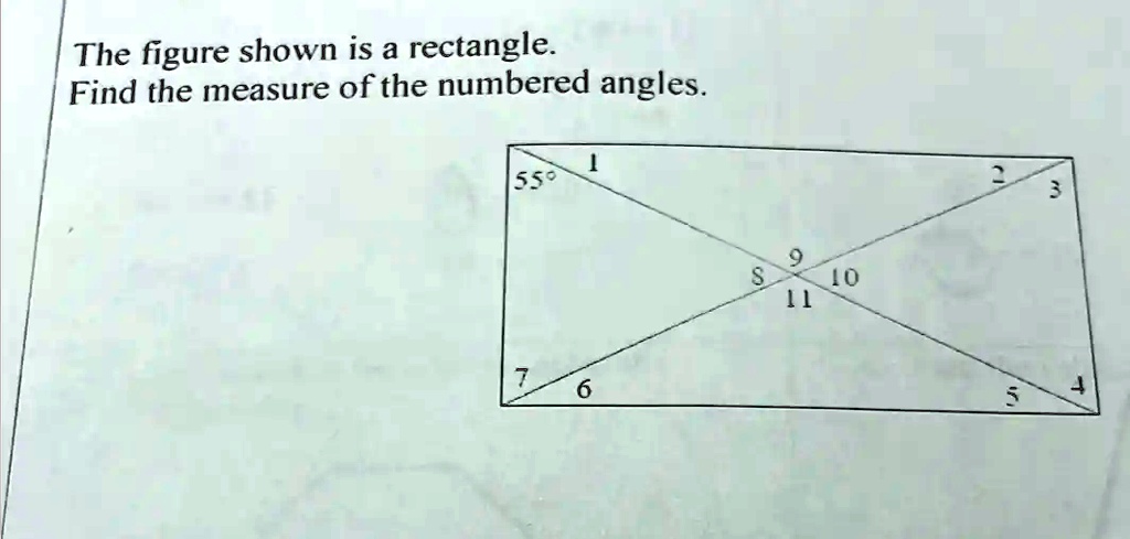 Solved The Figure Shown Is A Rectangle Find The Measure Of The